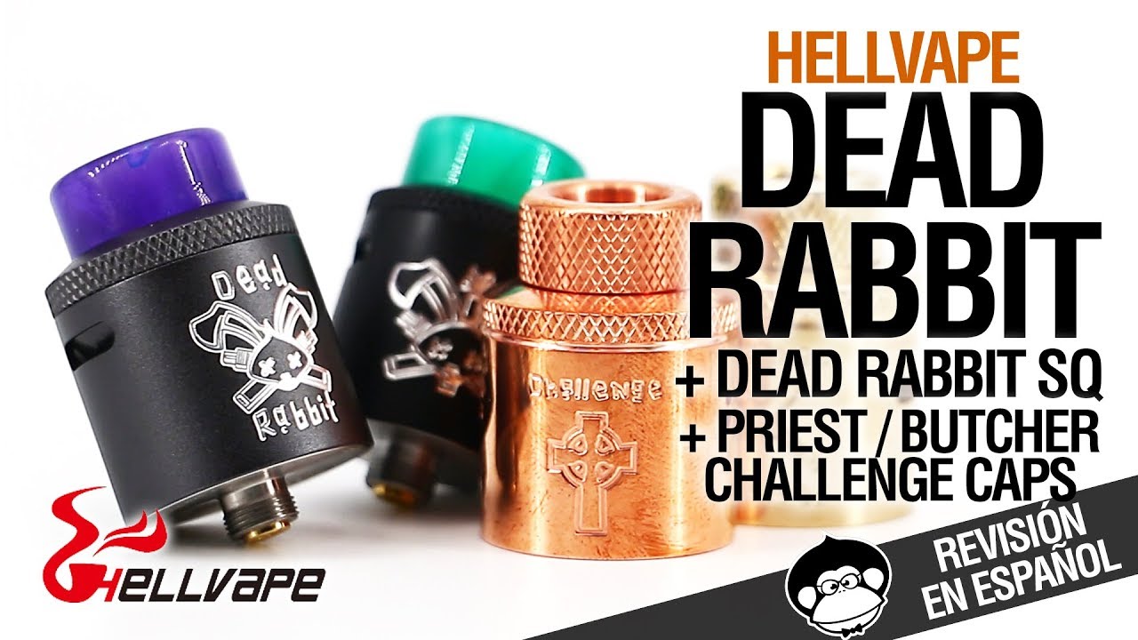 DEAD RABBIT RDA 24 / SQ 22 by Hellvape & Heathen + Priest Challenge Cap ...