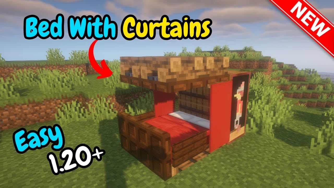 How to make bed with curtains in minecraft (2025) - YouTube
