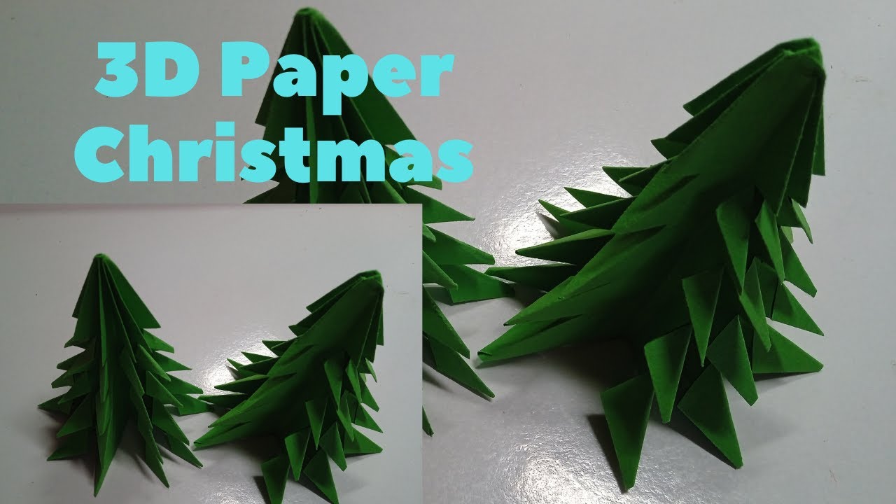 3D Paper Christmas Tree/Origami Christmas tree/ DIY Tutorial - YouTube
