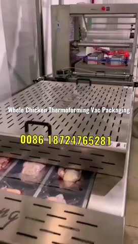 Whole Chicken Thermoforming Vacuum Packaging Machine - YouTube