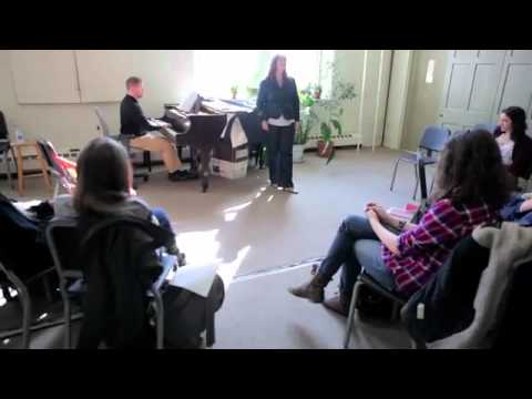 Christine Cullen sings to students - YouTube