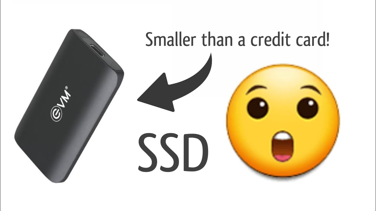 EVM EnSave portable SSD unboxing, size comparison and speed test ...
