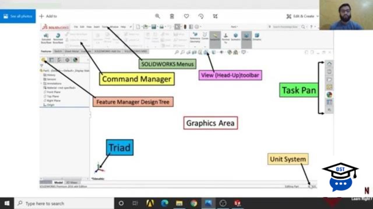 Lecture 1 - Introduction to Solidworks | Solidworks User Interface ...