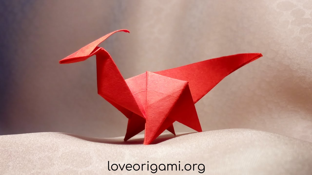 How to make an Origami Dinosaur Parasaurolophus - YouTube