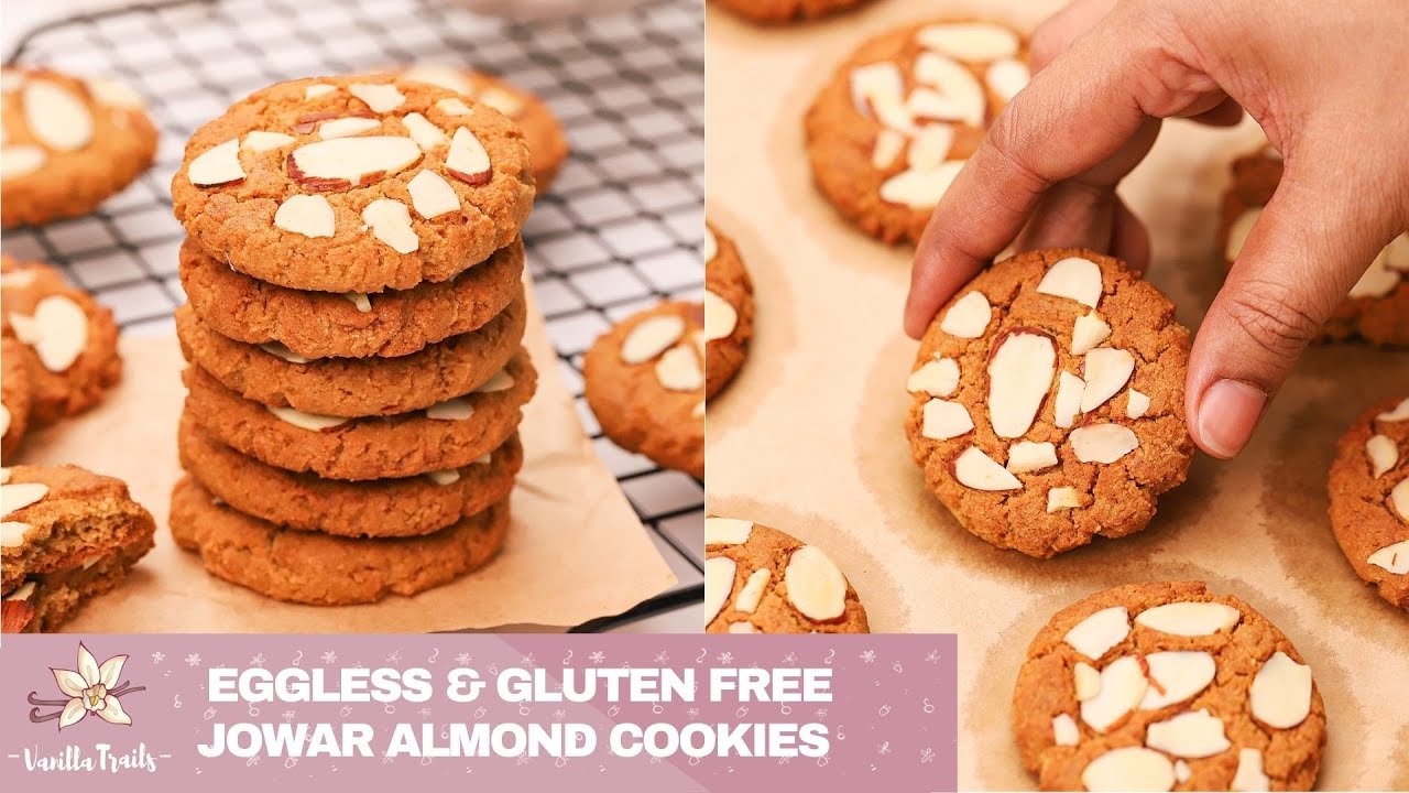 Eggless Jowar Almond Cookies! Easy, gluten free cookies made with ...