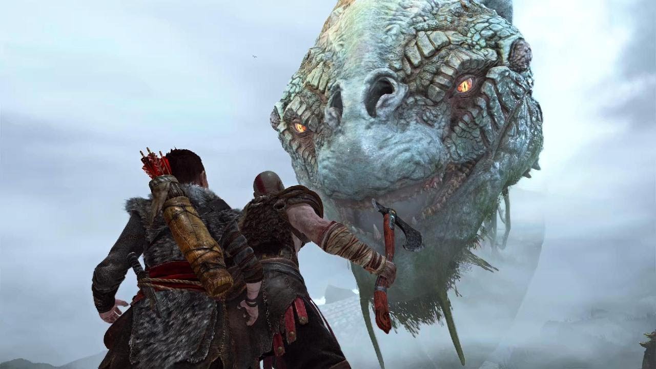 God of War_giant snake entry scene #meet kratos (4K game play) - YouTube