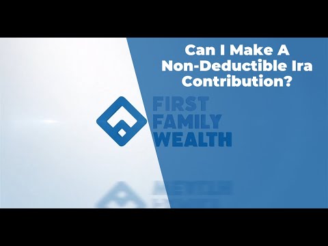 Non-Deductible IRA Contribution - YouTube