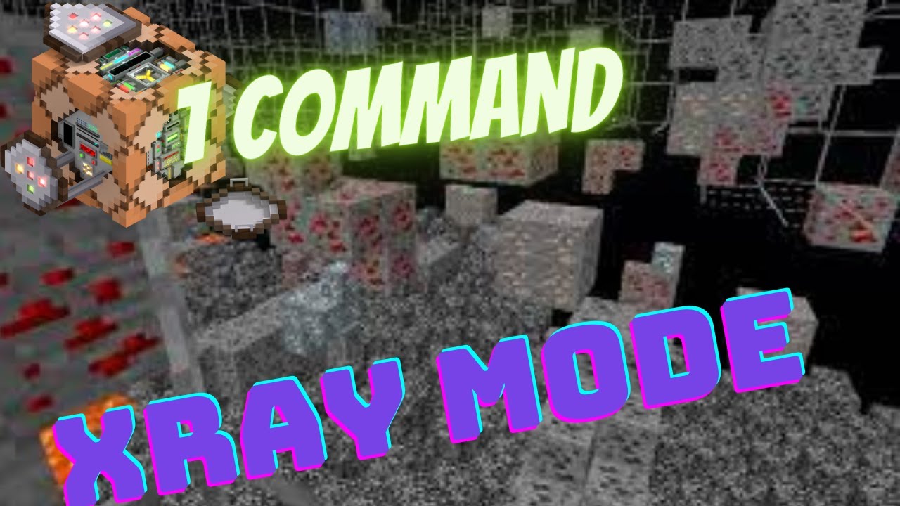 How to make Xray Mode With 1 Command block (minecraft) - YouTube