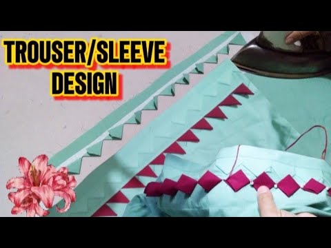 👌VERY EASY LATEST CUTWORK TROUSER DESIGN WITH TRIANGLE👍TROUSER PONCHA ...