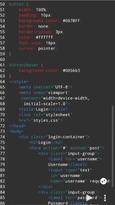 How I Make Login Screen In Html Css In Mobile📱 Codinginmobile Coding Codingislove Codinglife