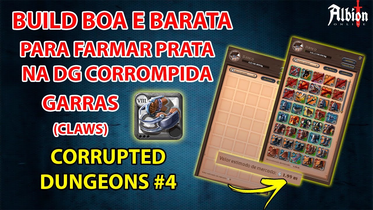 Build BOA e BARATA - Garras (Claws) - Albion Online - Corrupted Dungeon ...