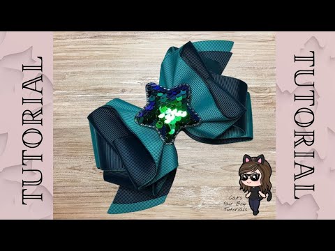 How to make a ALIEN Ribbon Hair Bow, diy alien hair bow tutorial, cute ...