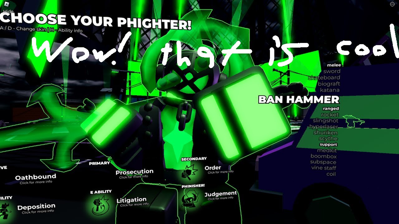 phighting new ban hammer skin location - YouTube