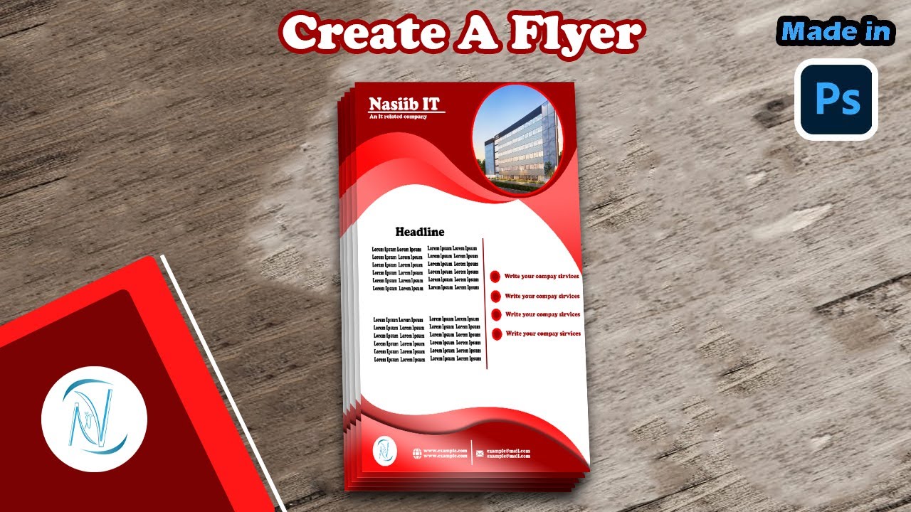 How to create a flyer easily // flyer design in photoshop - YouTube