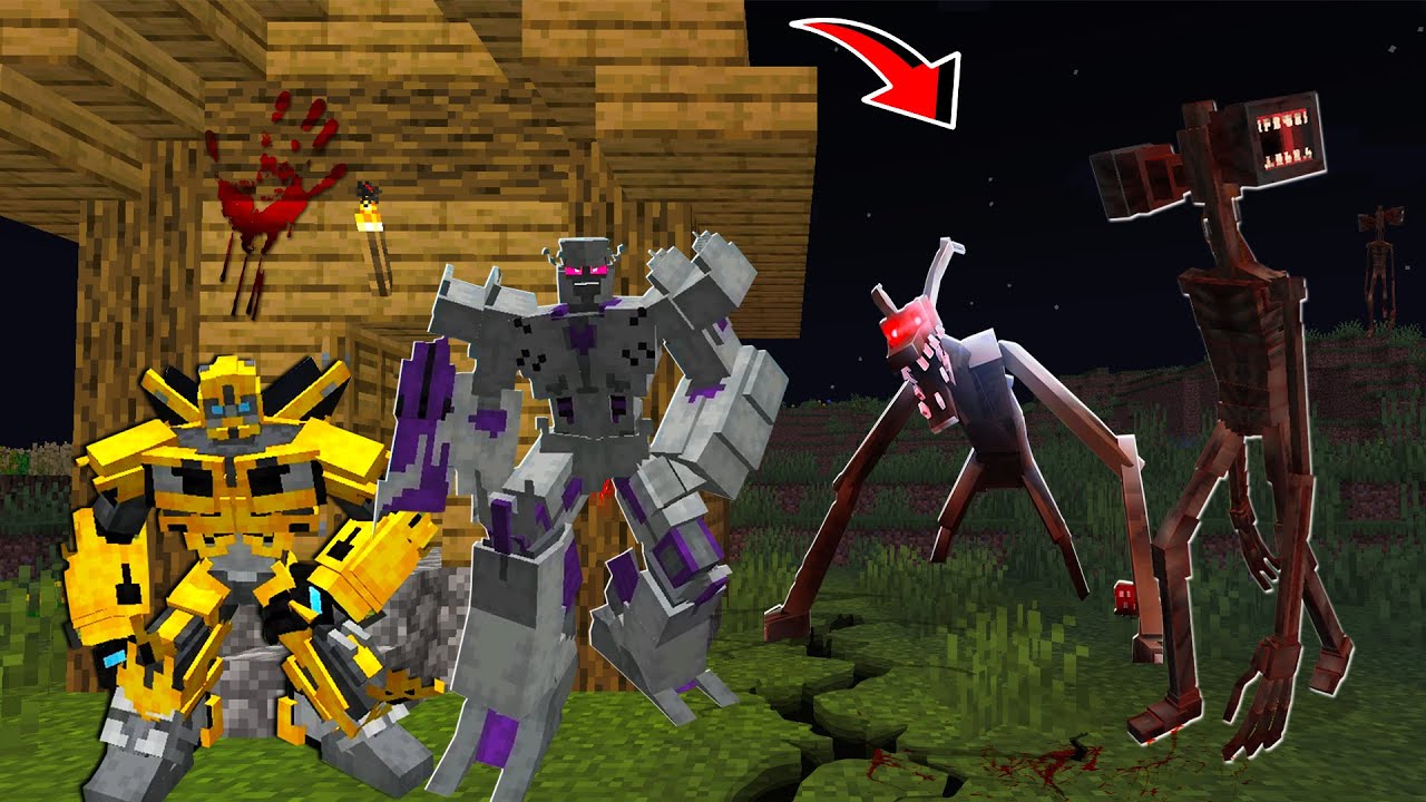 TRANSFORMER VS Surviving Minecraft s Most Horrifying Mods PART 1 PART 2 ...