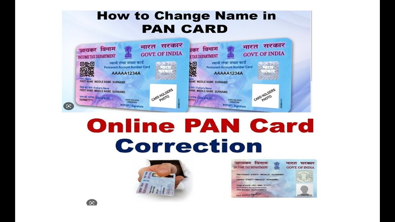 PAN Card Correction Online 2023 Full Process | PAN Card Name, DOB ...