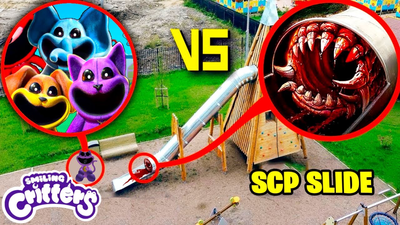SCP SLIDE vs SMILING CRITTERS FILMÉ DANS LA VRAIE VIE ! SCP 1562 Mange ...