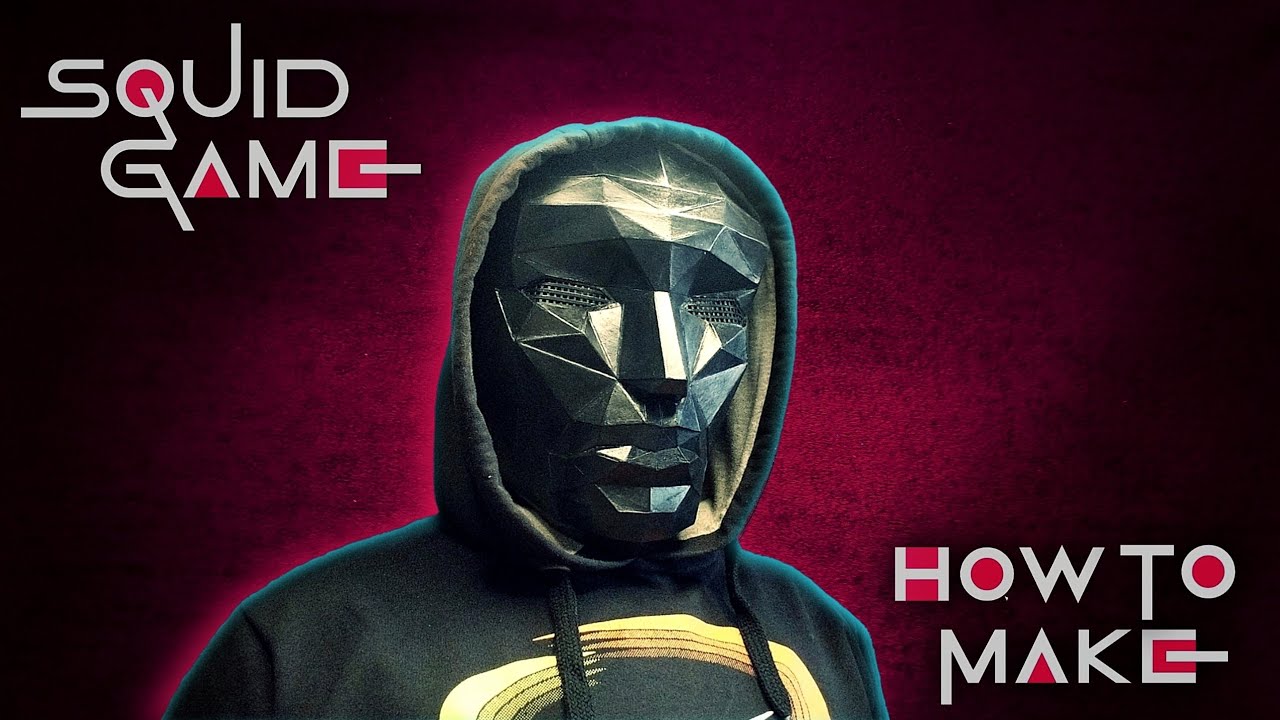How To Make Frontman Mask With Cardboard | Squid Game Frontman Mask ...