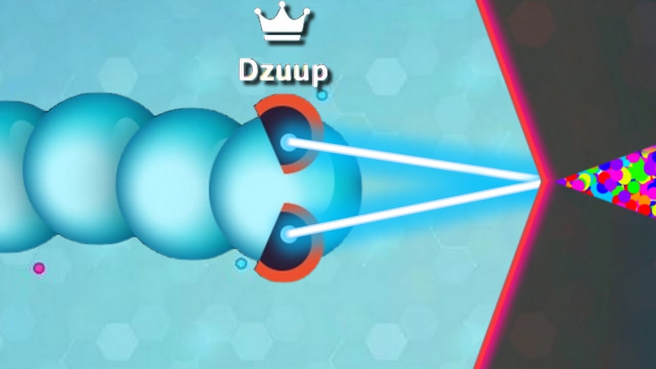 Snake.io GIANT Laser snake destroys map border 10,000 points snakeio ...