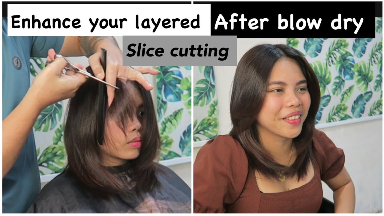 Slice cutting to Enhance your layered haircut - YouTube
