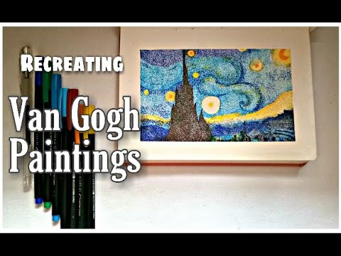 Recreating Vincent Van Gogh's Starry Night// Stippling - YouTube