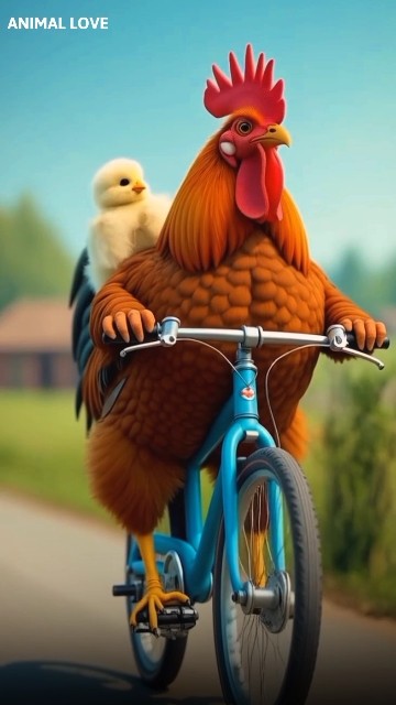 Hen pick-up with Duck 😂 || Hen cycle drive || FUN TAK || #funny #shorts ...