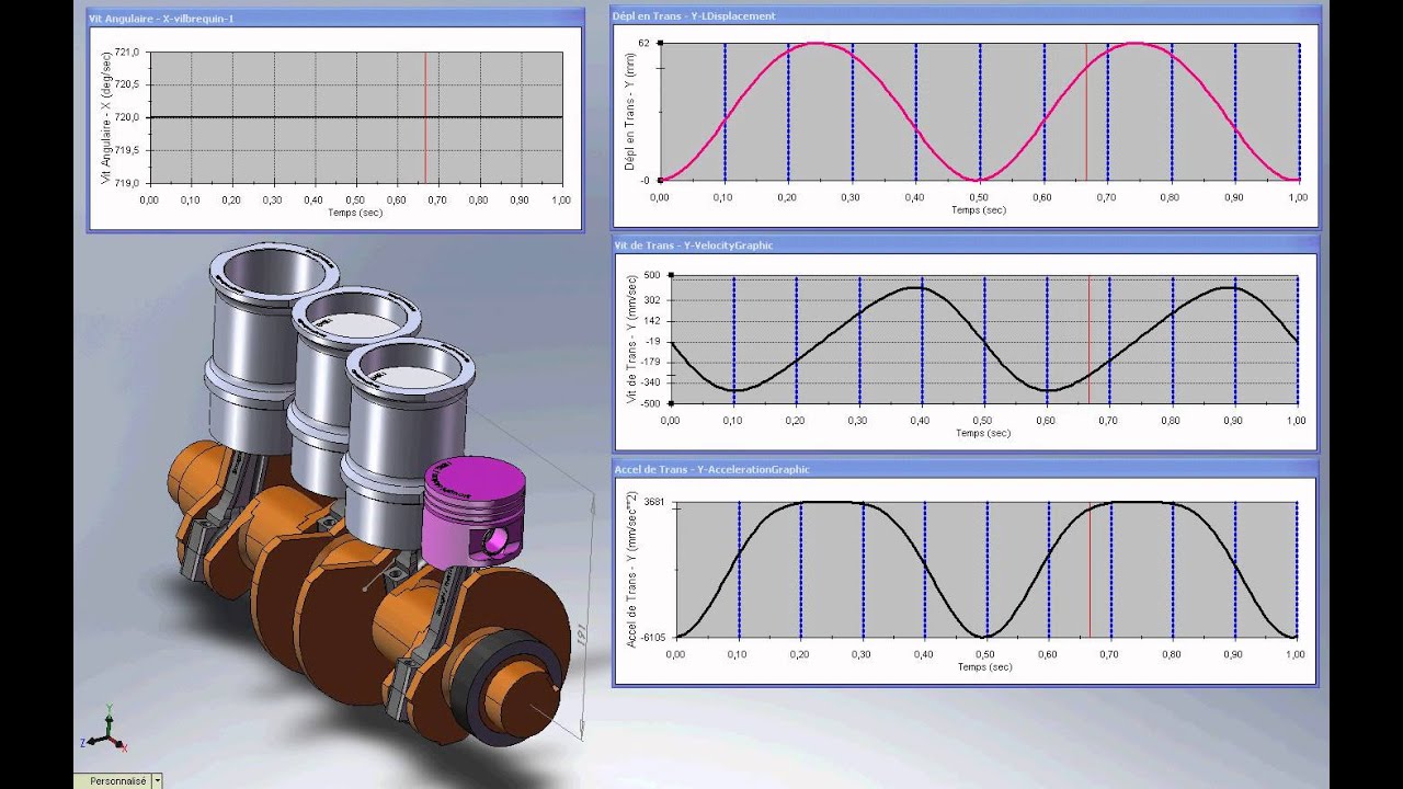 Dynamic Parameters using Conventional Slider-Crank Kinematics - YouTube