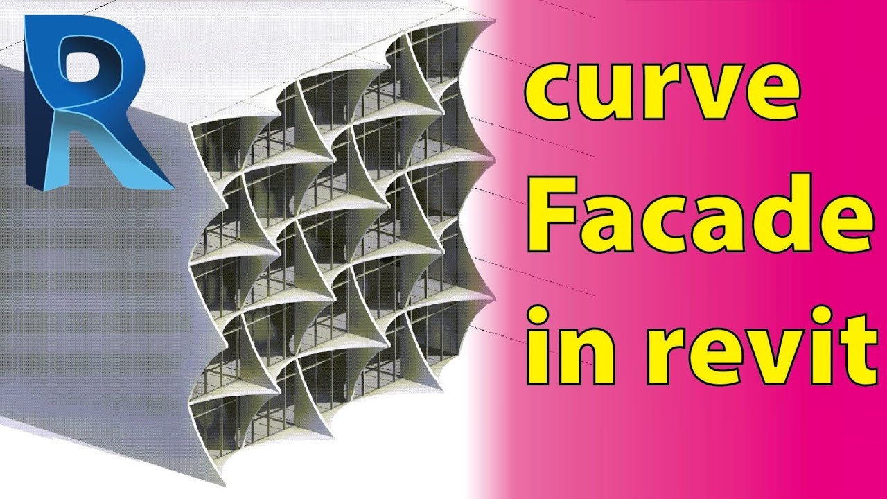 Revit tutorial (Day 27 ) creat curve facade in revit - YouTube