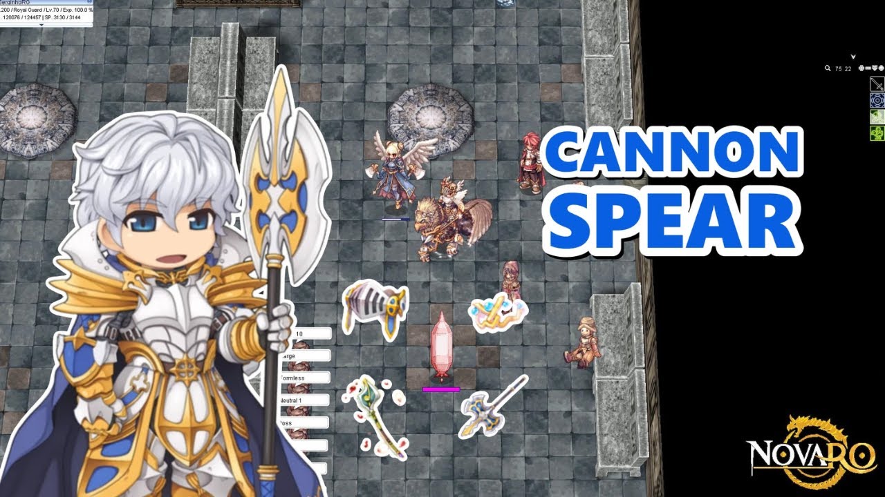 NovaRO | Cannon Spear(0.2s cooldown) | Trial Diadem and Fortridge - YouTube