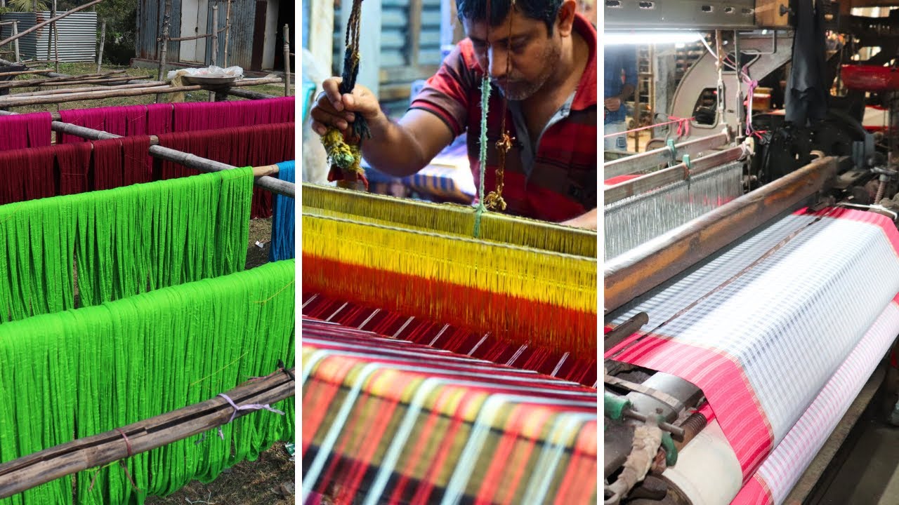 Saree Weaving in Handloom and Power loom in the Traditional Method ...