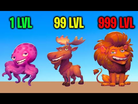 Zoopolis Evolution! MAX LEVEL ANIMALS EVOLUTION! Max Level Rare Lion ...