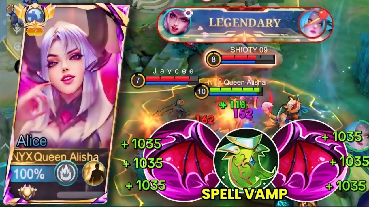 ALICE NEW SPELL VAMP CHEAT BUILD!!😱 (Don’t Tell Moonton🤫)| MLBB - YouTube