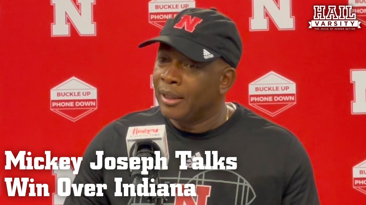 Nebraska Football: Mickey Joseph Talks Win Over Indiana - YouTube