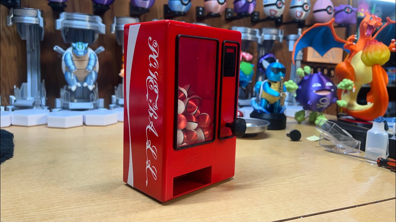 Mini Pokeball Vending machine! #pokemon #pokeball #vendingmachine #coke ...