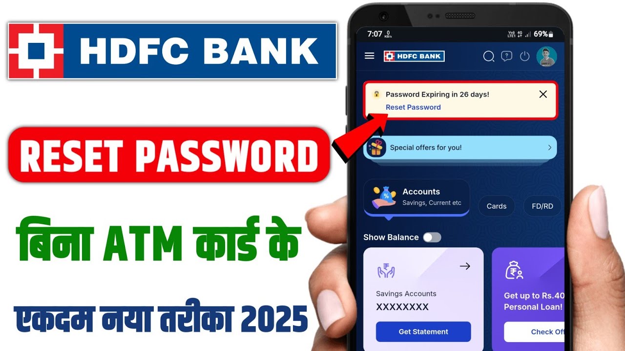 HDFC Net Banking Password Reset Kaise Kare 2025 | HDFC Net Banking ...