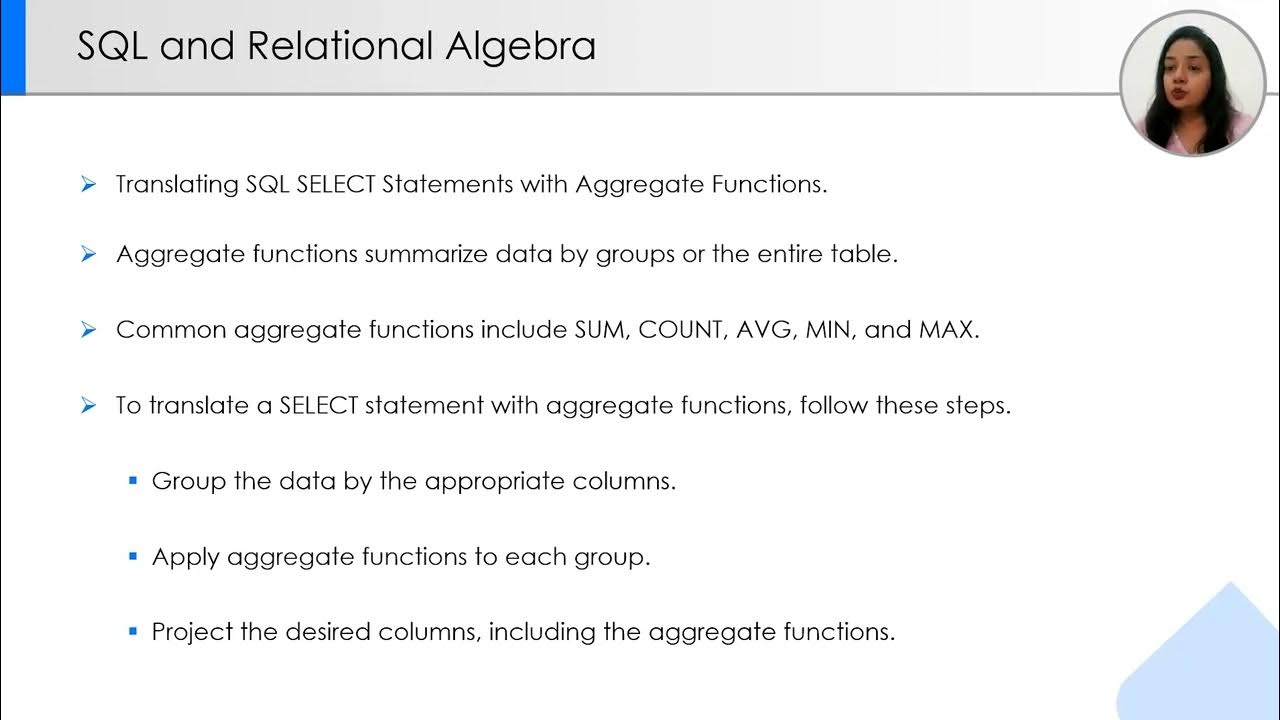 Lecture 2 Converting Sql Queries Into Relational Algebra Adbms Youtube