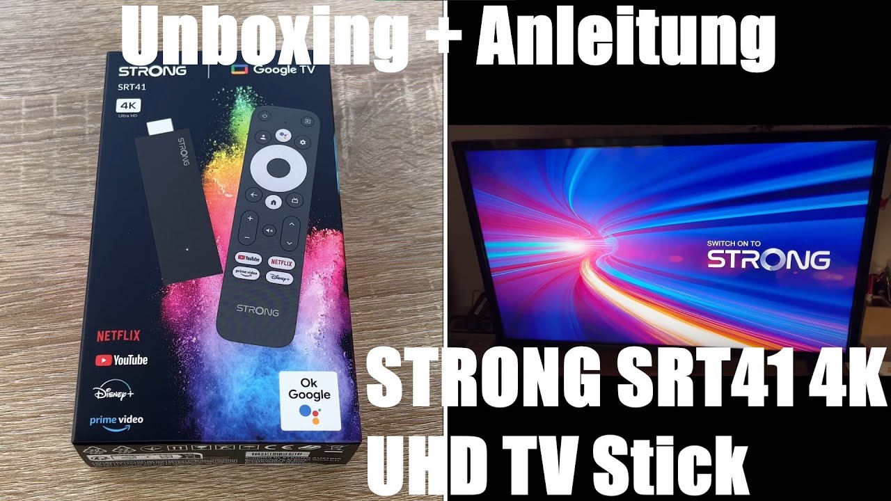 STRONG SRT41 | TV Stick | 4K UHD Stick | HDMI | Google TV | Chromecast ...