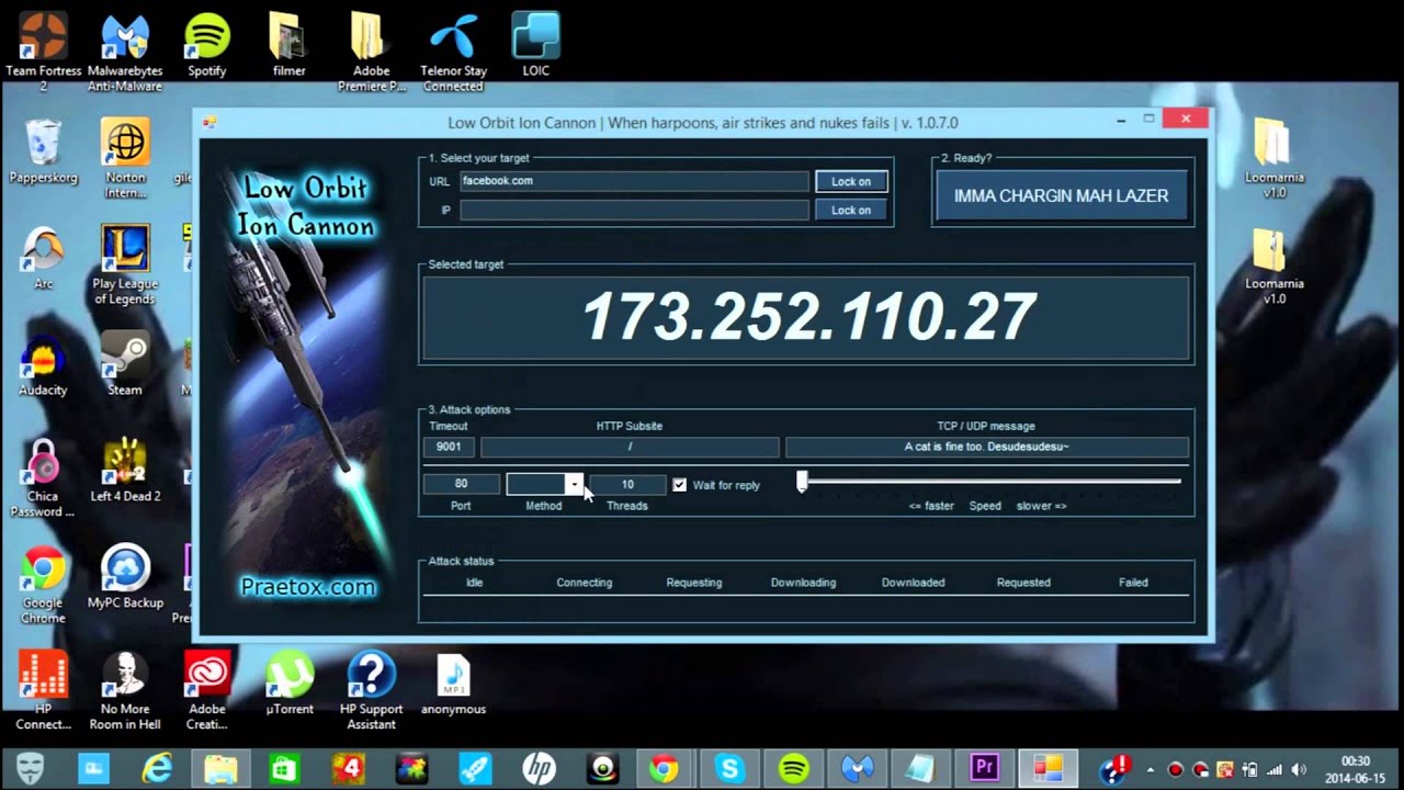 ANONYMOUS HACKING TOOL (LOIC) - YouTube