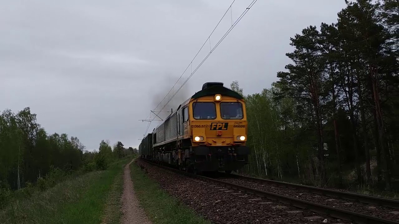 Class 66-66606 [FPL] ze składem węglarek | Pokaz mocnego RP1 Classa ...