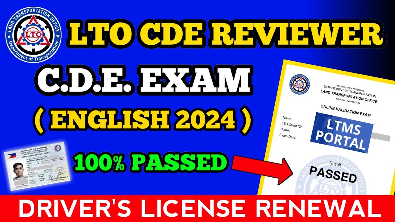 LTO CDE Reviewer 2024 English - Driver's Licence Renewal - YouTube
