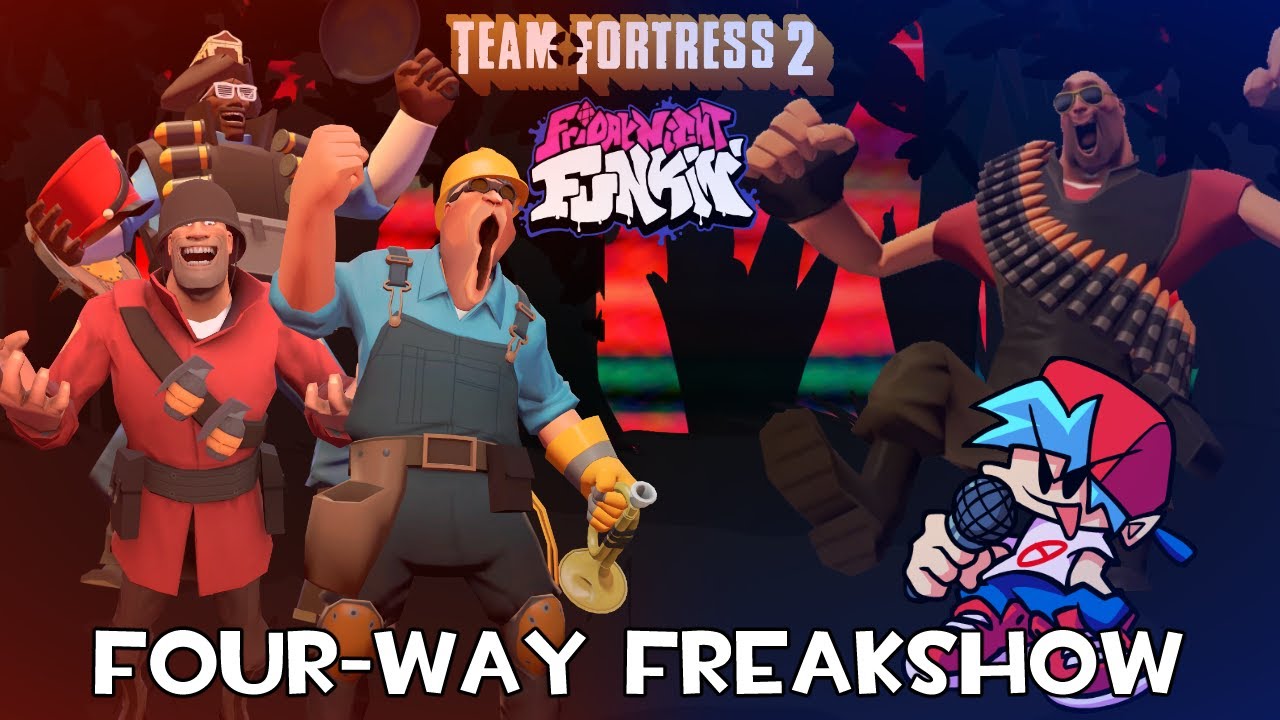 FOUR-WAY FREAKSHOW - FNF X Freak Fortress 2 "FOUR-WAY FRACTURE" Cover ...