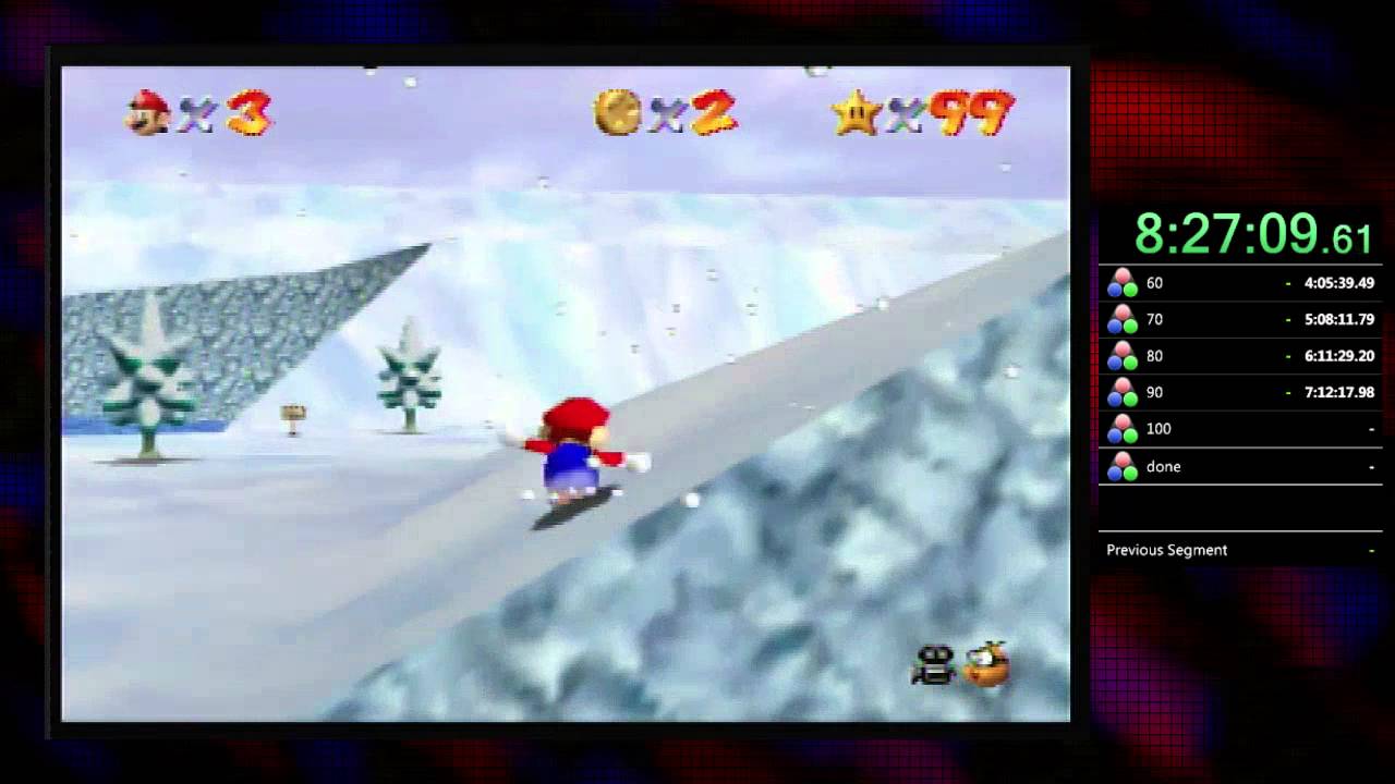 The big super mario 64 speed run 120 star race. - 36 / 52 - YouTube