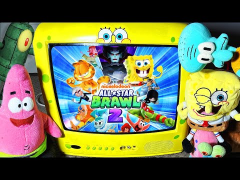 NICKELODEON ALL STARS BRAWL 2 ON THE SPONGEBOB CRT TV (EVERYONE IS HERE ...