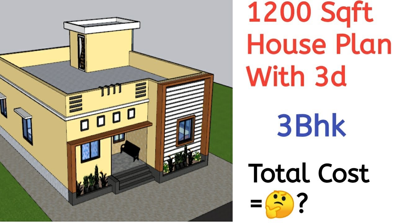 1200 Sqft East Facing 3Bhk House Walkthrough ll 1200 Sqft House Design ...