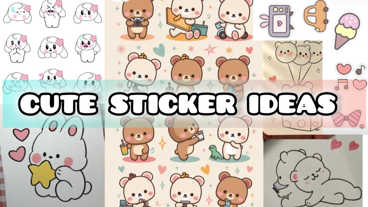 #cute sticker drawing ideas😍#drawing #cute #sticker - YouTube