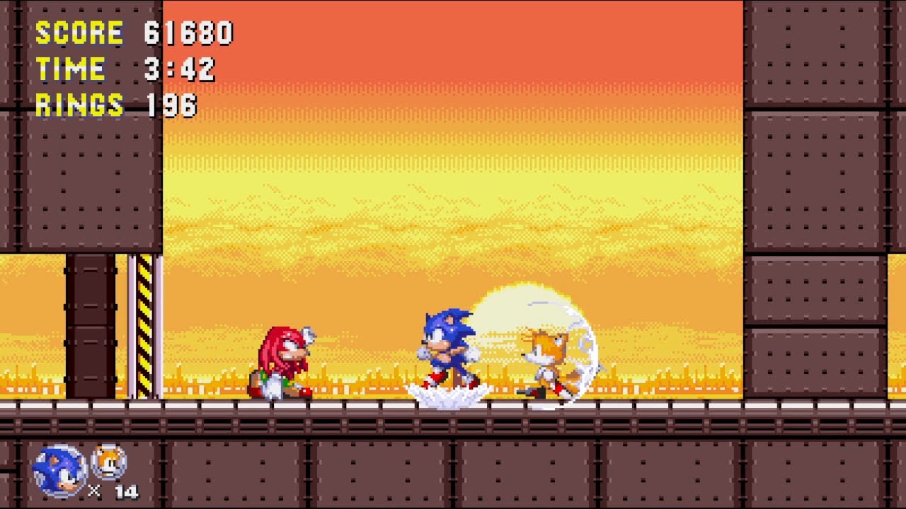 Sonic Triple Trouble 16-Bit (Ver. 1.1.0): Part 2: Sunset Park (Sonic ...