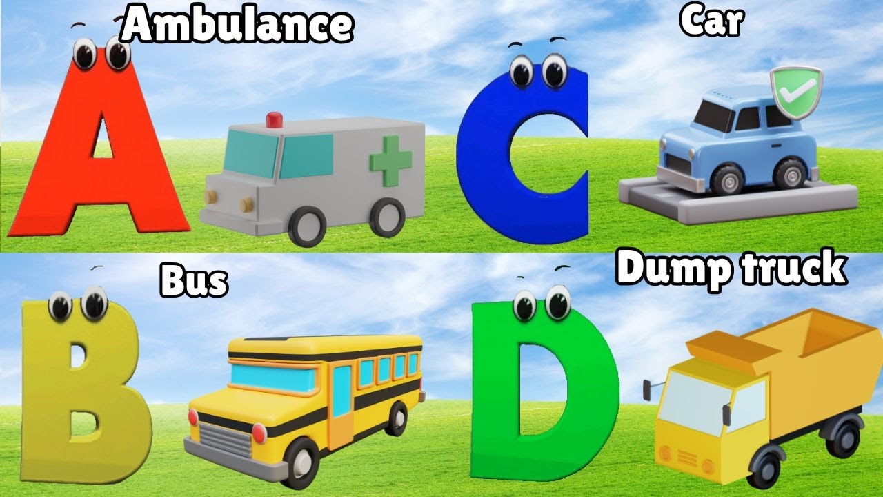 Vehicles Alphabet Song for kids | Vehicle ABC Song | Phonics for Kids ...