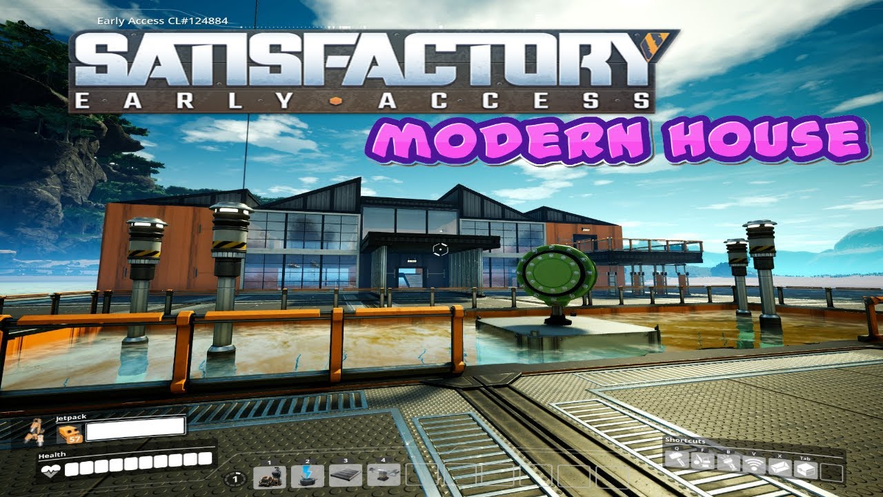 Satisfactory Modern House build Part 2 - YouTube