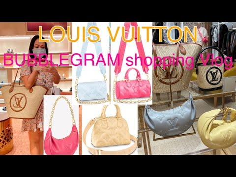 LOUIS VUITTON BUBBLEGRAM Collection Shopping Vlog. On the moon, Wallet On Strap Bubblegram, Alma ...