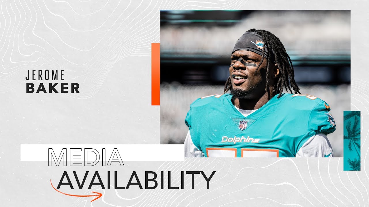 Linebacker Jerome Baker Meets with the Media | Miami Dolphins - YouTube